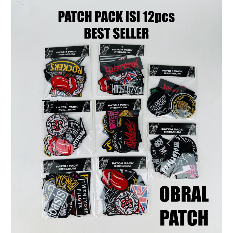 PATCHESPACK EMBROIDERED PATCH PACK CONTENTS 12pcs BEST QUALITY ...
