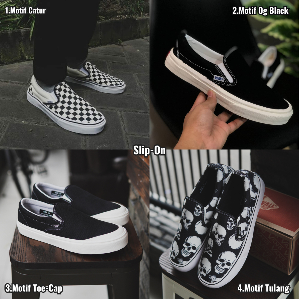 Vans Slip On OG Mono Checkerboard Shoes/Vans Slip-On Checkerboard Motif ...