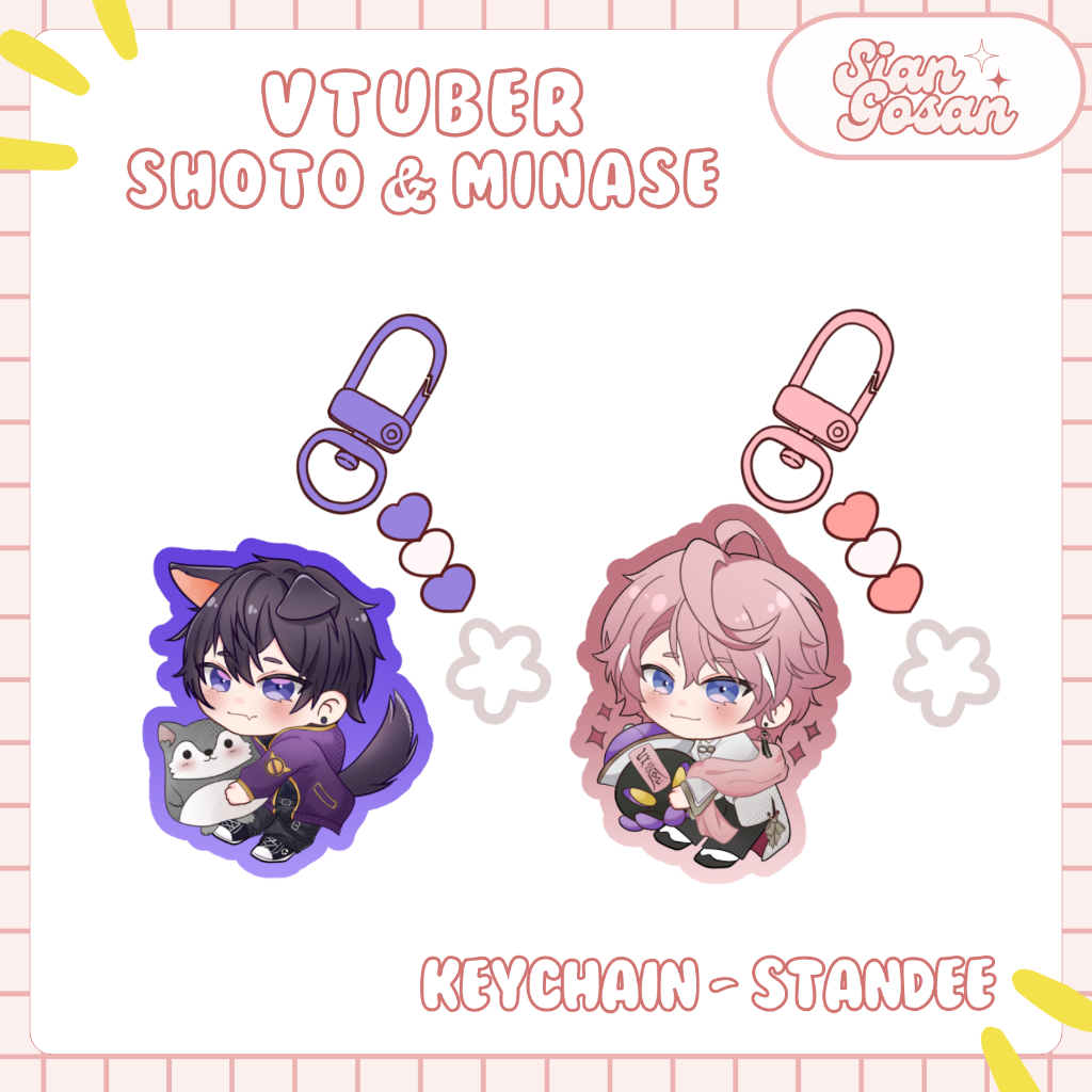 Vtuber Shoto Shxtou & Minase Keychain Standee Fanmerch | Shopee Philippines