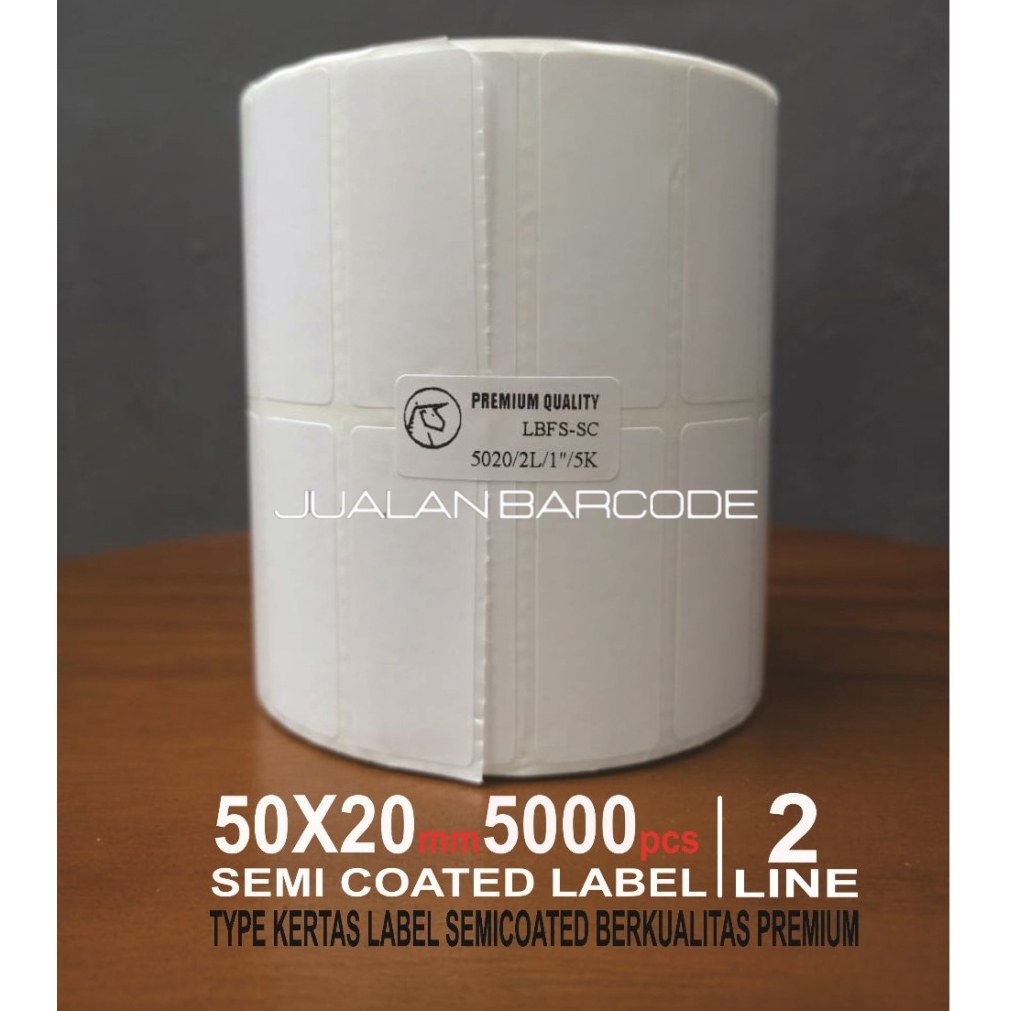 Semicoated BARCODE PRINTER STICKER LABEL | Semicode | Semicot 50x20 ...