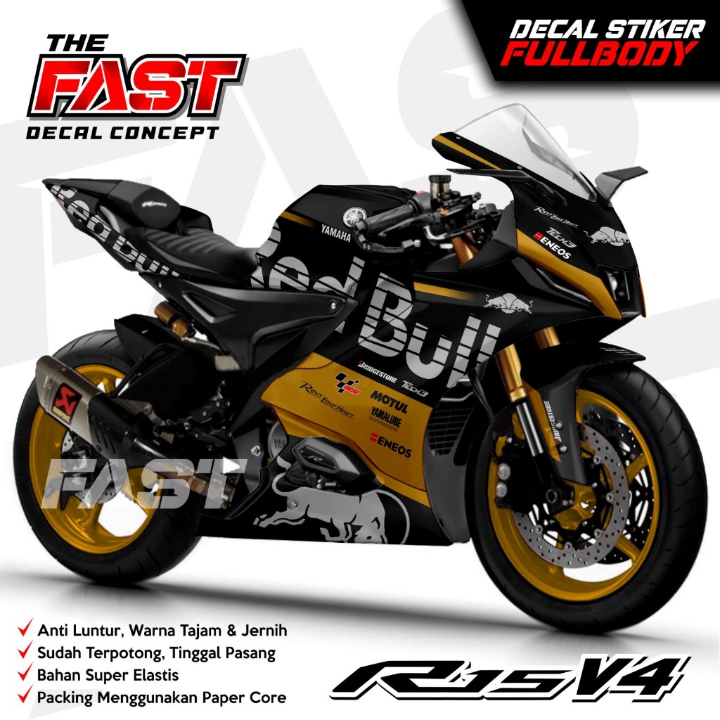 Decal R15 V4 Full Body Sticker R15 V4 Full Body Decal R15 V4 RedBull ...