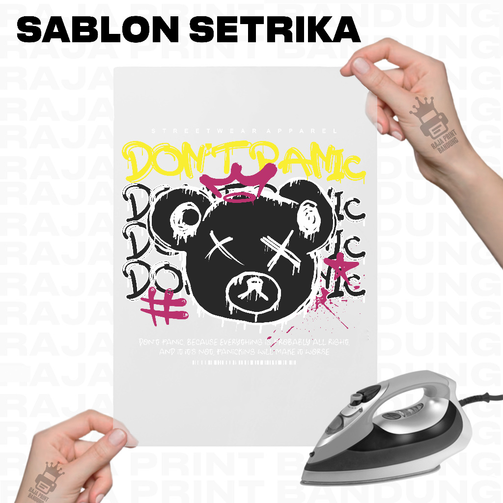 Sablon Iron Unit A4 DTF Sticker Kaos Ready To Press Ready To Iron TEDDY ...