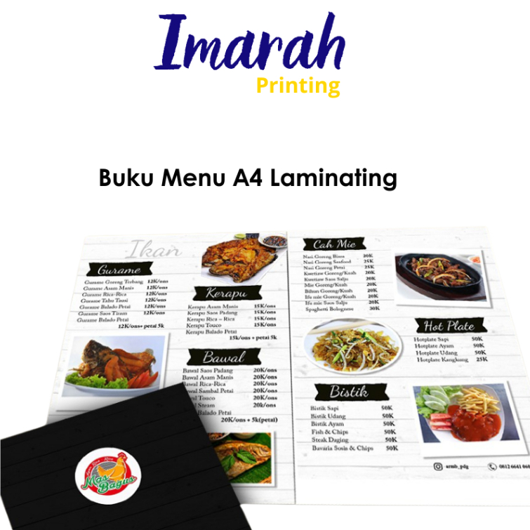 Imarah - Print A4 Custom Cafe Food Drink Menu List/Hard laminating | Shopee Philippines