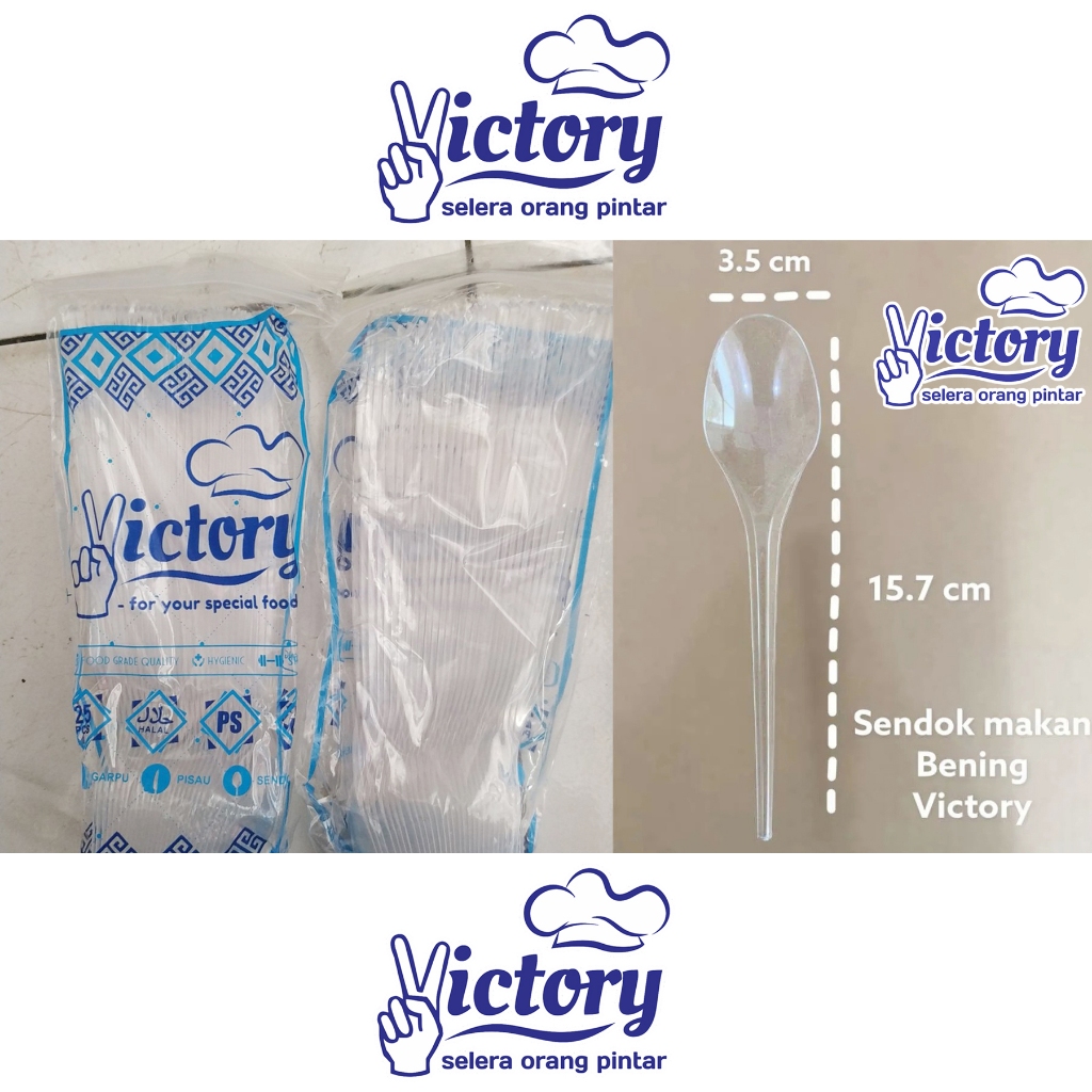 VICTORY Clear Plastic Tablespoon (25pcs/pack) | Shopee Philippines