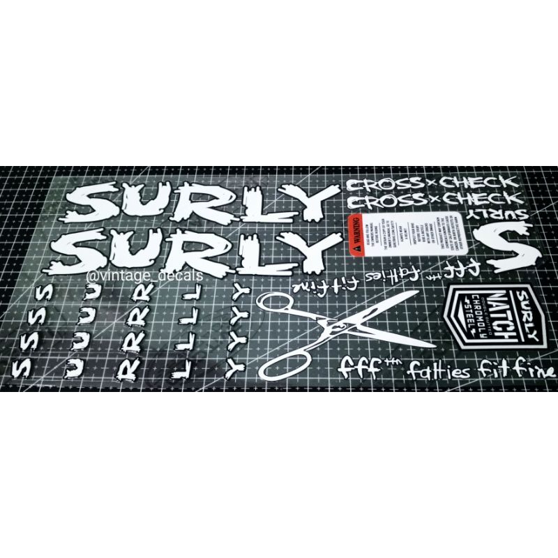 Surly crosscheck bicycle stickers, trucker disc, long trucker haul ...