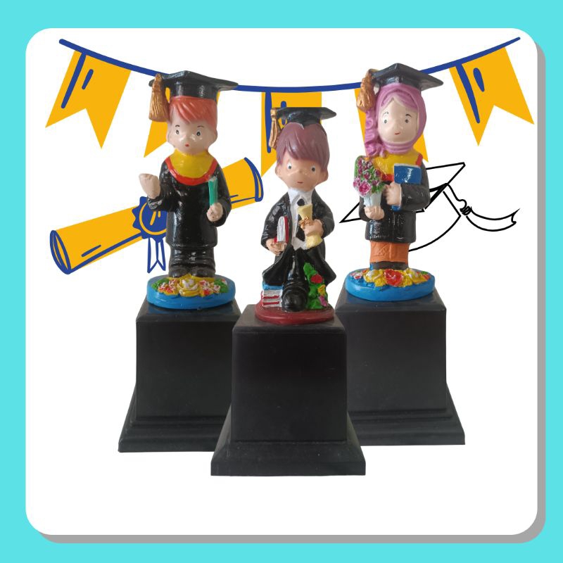 Graduation Trophy Material Vandel Resin Graduation | Shopee Philippines