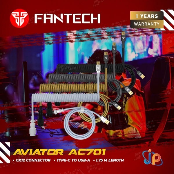 Fantech Aviator AC701 Coiled Cable Type C Mechanical Keyboard | Shopee ...