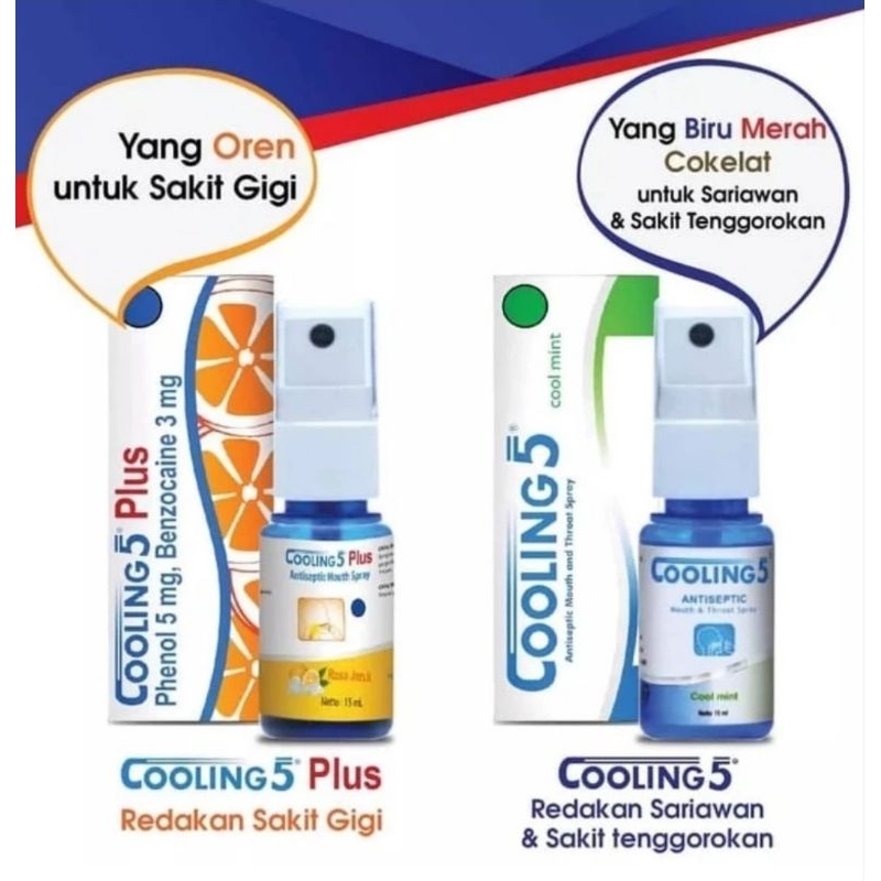 Cooling 5 Spray Cooling 5 Plus Antiseptic Throat Mouth Ulcers Toothache ...