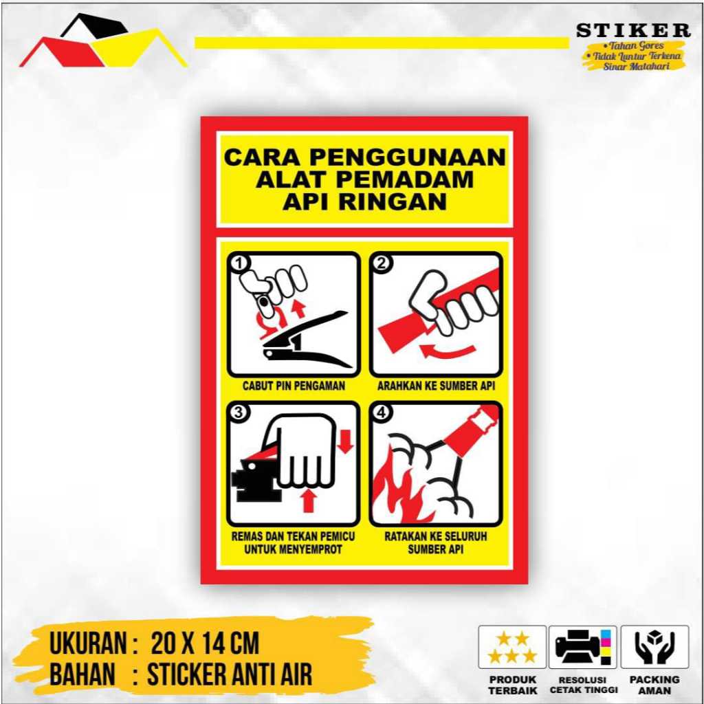 Signs / Sticker Signs How to use fire extinguishers | Shopee Philippines