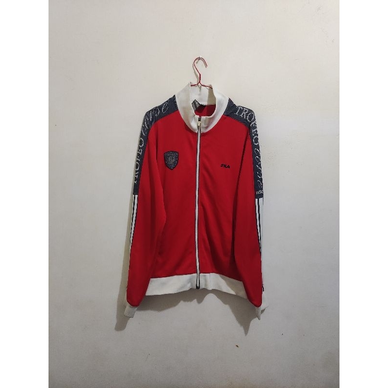 MERAH Cool Tapped red Fila Jacket | Shopee Philippines