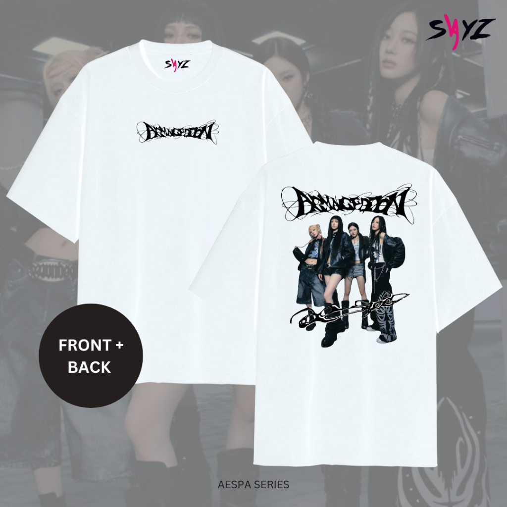 Ready] kaos aespa armageddon series FRONT+BACK - aespa full album ...