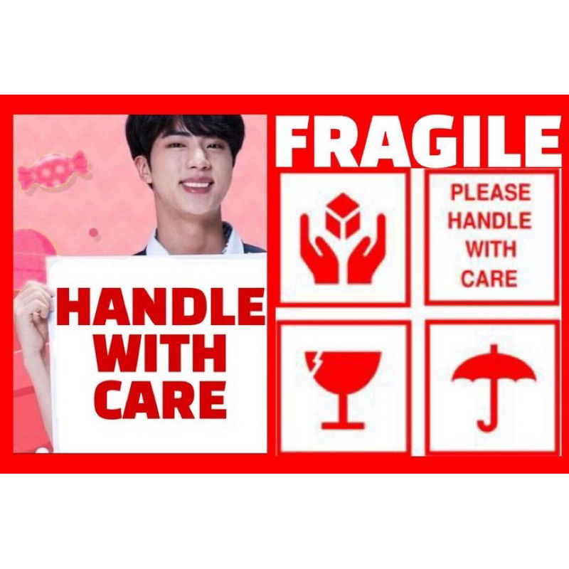 Kpop FRAGILE STICKER • BROKEN SPLIT •MIN ORDER 30pcs | Shopee Philippines