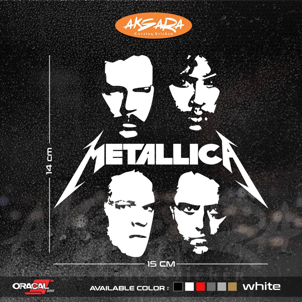 Metallica Silhoutte Face Cutting Sticker | Metallica Silhouette Cutting ...