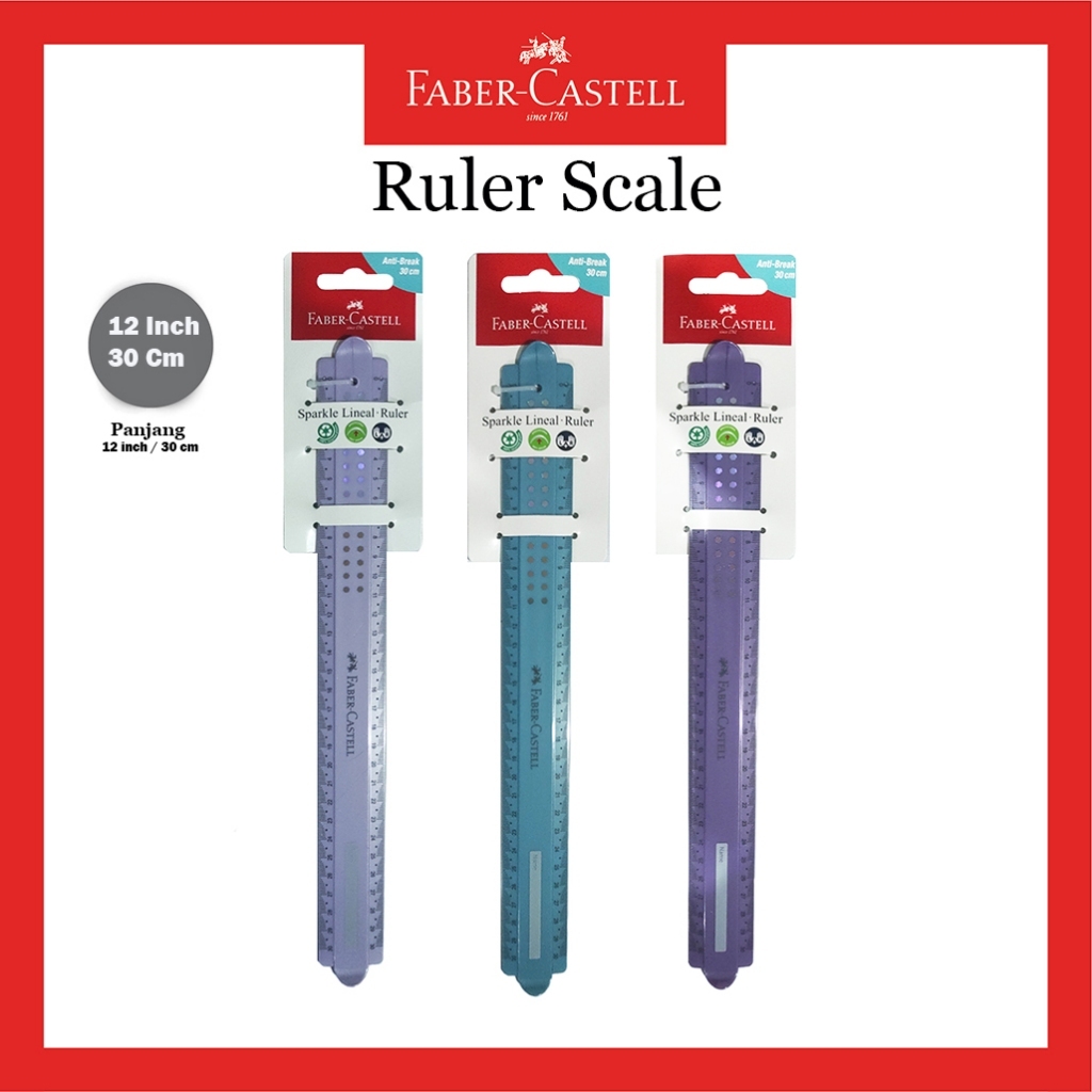 Faber Castell Sparkle Ruler Ruler 30 cm | Shopee Philippines