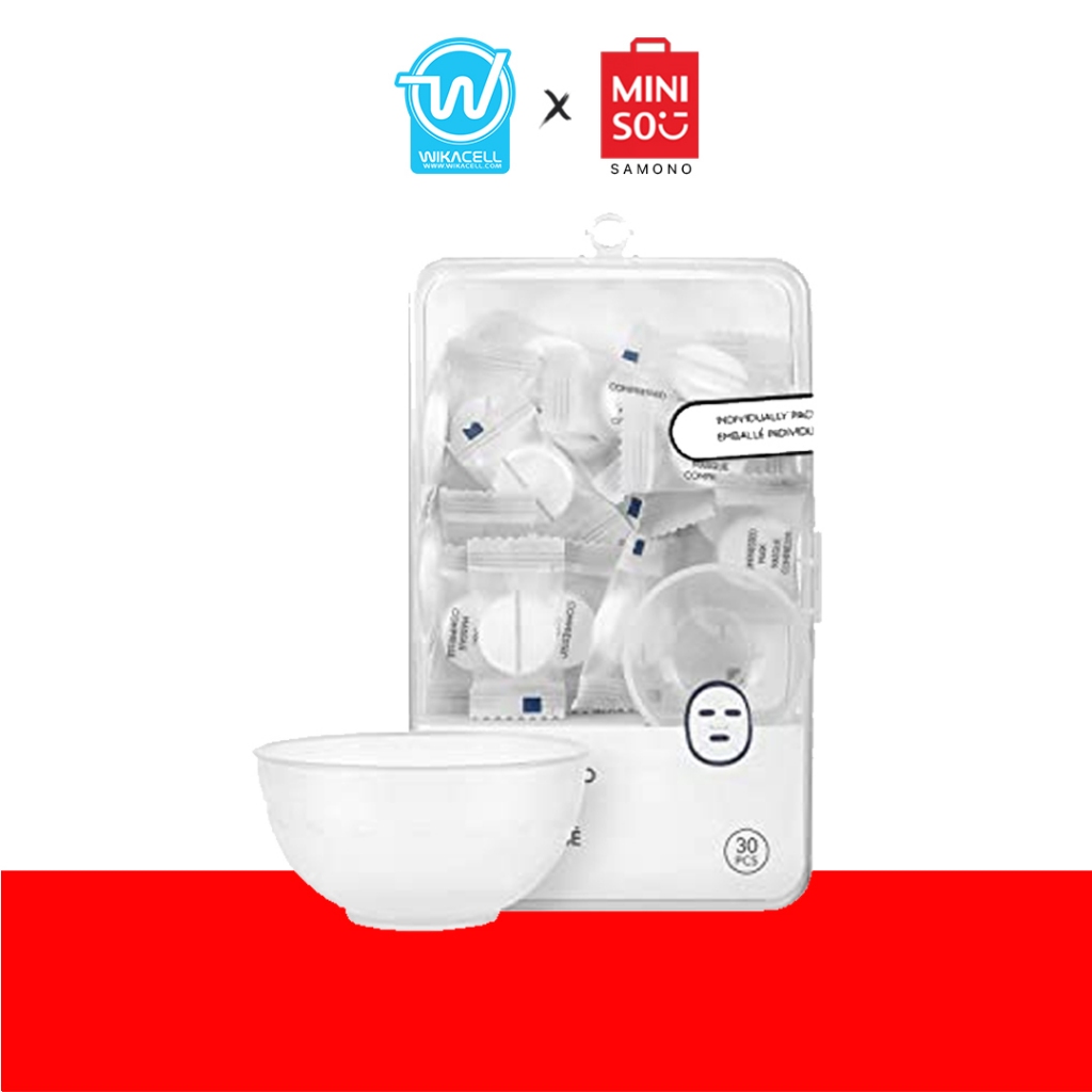 Miniso Boxed Compressed Mask with Beauty Bowl (30pcs)/Miniso Compressed ...