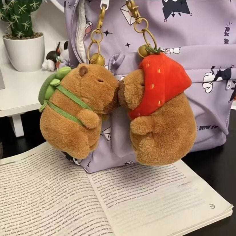 GANTUNGAN (RESTOCK) Small Capybara Doll Capybara Keychain Bag Hanger ...