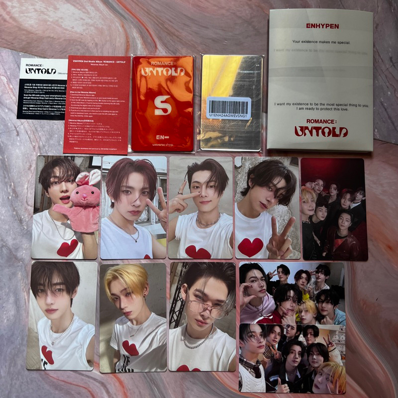 Official PHOTOCARD WEVERSE ALBUM ROMANCE UNTOLD ENHYPEN JUNGWON HEESEUNG JAY JAKE SUNGHOON SUNOO ...