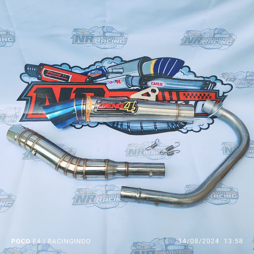 (TB) 1set Daeng Sai4 Conical Open Exhaust Pipe TMX 125/155 Bajaj CT100 ...