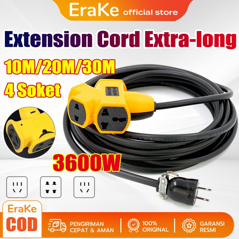3600W Extension Cord Extra-long Plug-in Strip 10M/20M/30M Electric ...