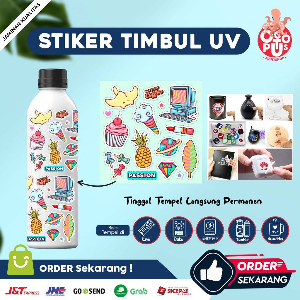 Printed Stickers Print Cutting Stickers UV DTF Custom Decals Embossed ...