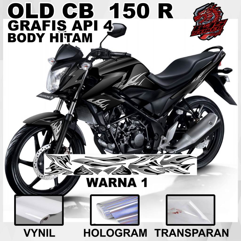 HITAM Oid CB 150 r CB150r old api4 dark body Striping Sticker (black ...
