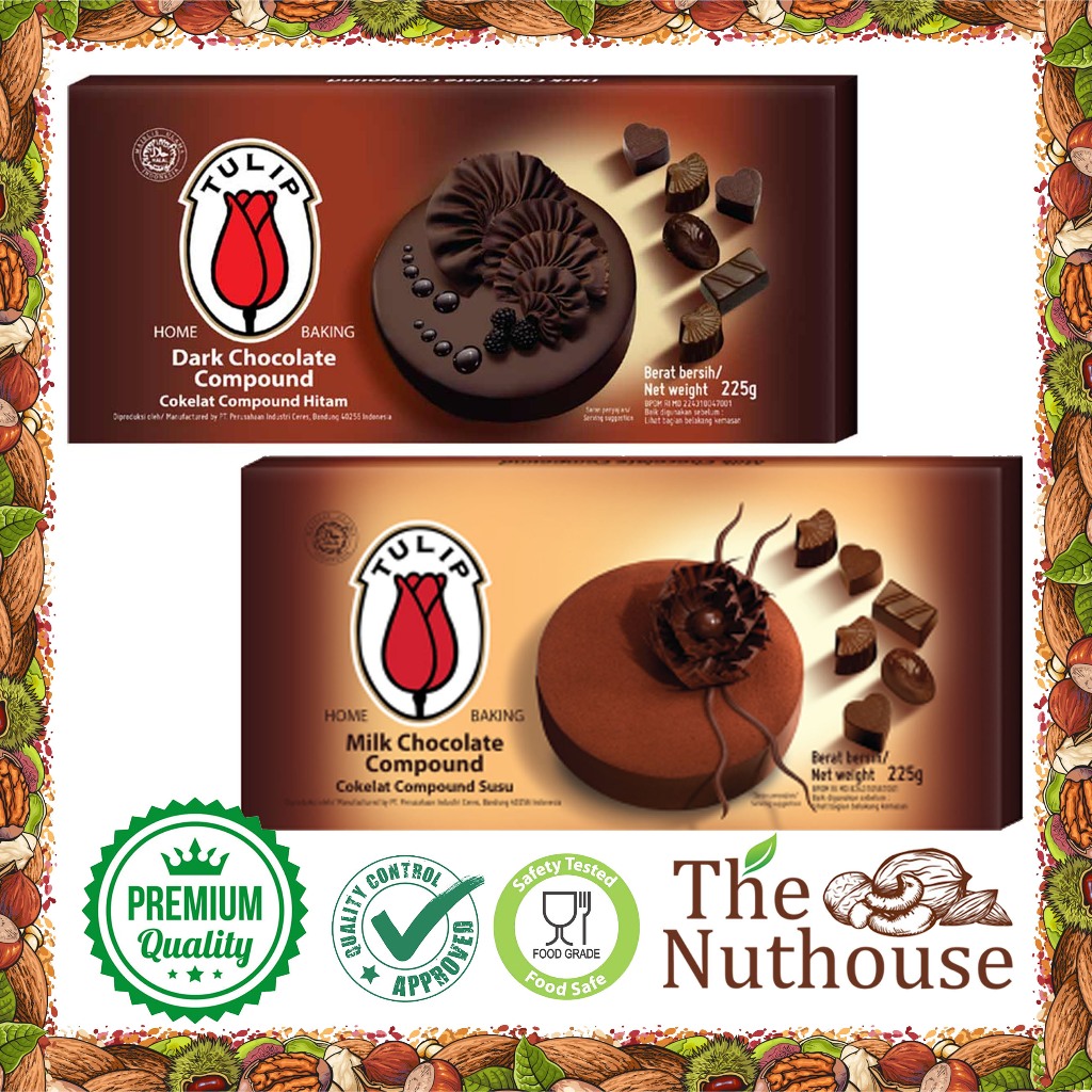 HITAM Tulip Chocolate Compound Box - Dark Chocolate/Milk Compound ...