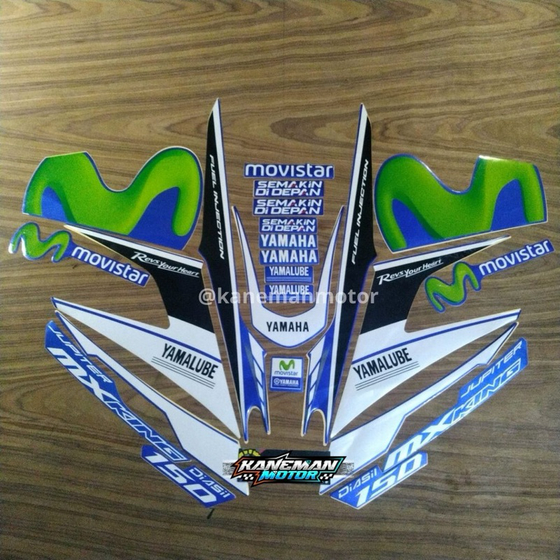 Yamaha mx king 150 2015 movistar blue list body motorbike striping ...