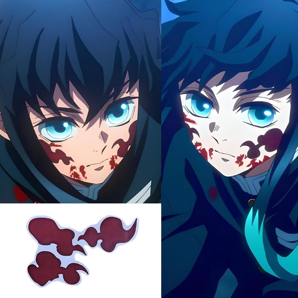 Desired.fx Muichiro Tokito Demon Slayer Mark Temporary Tattoo ...
