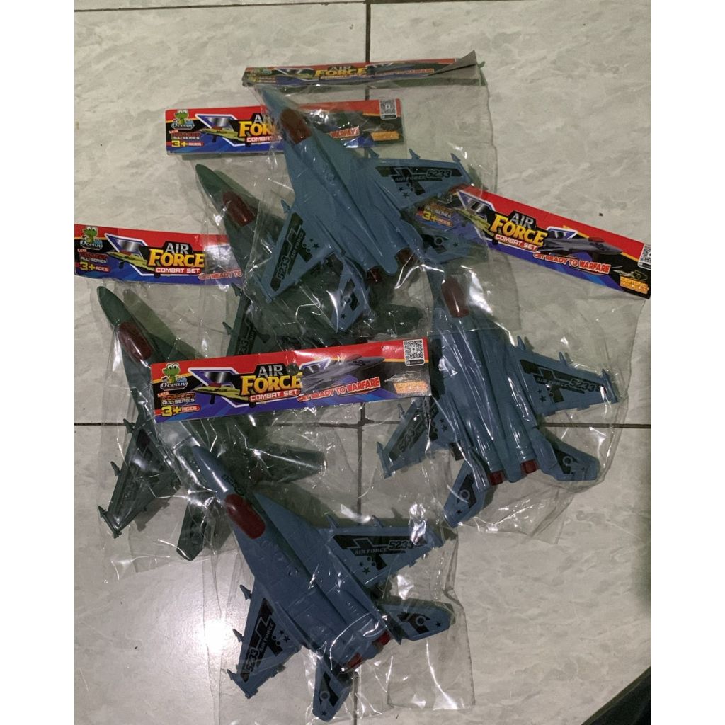 Pullback Military Fighter Jet Plane Toy - Diecast Miniature Air Force ...