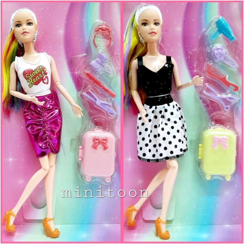 Salon Doll MODEL COLORFUL HAIRSTYLE Pretty Girl Doll | Shopee Philippines