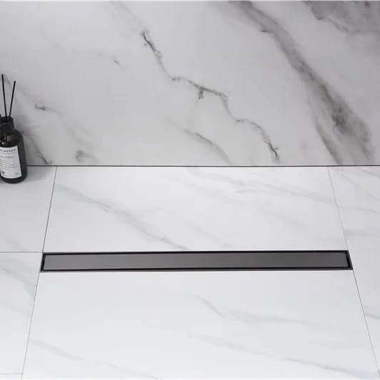 HITAM Floor drain 60 cm long, black side holes / black stainless steel ...