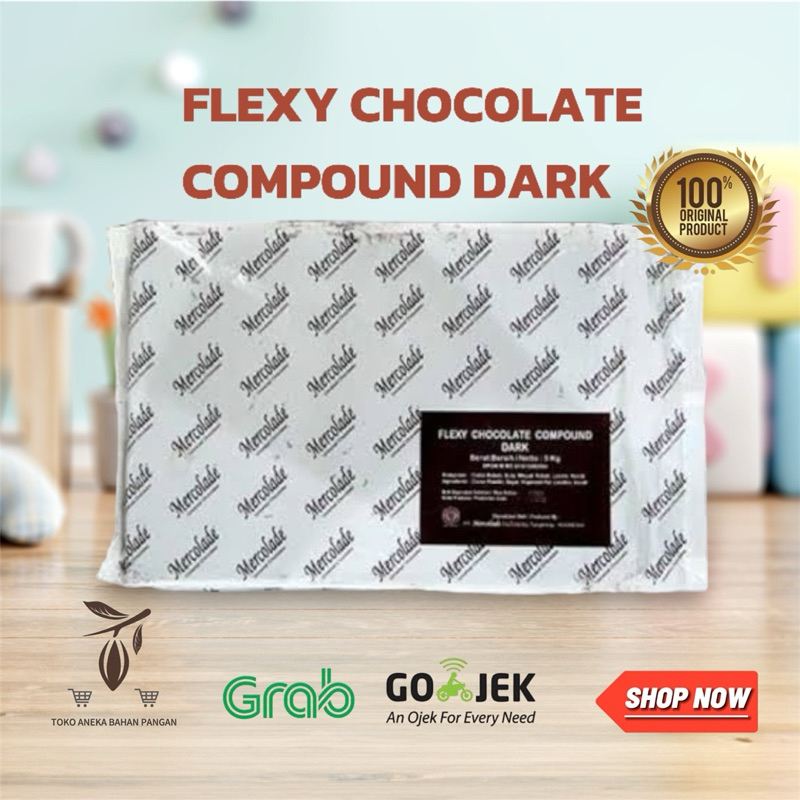 Mercolade Flexy Dark Chocolate Compound Chocolate Bar 1 Kg | Shopee ...