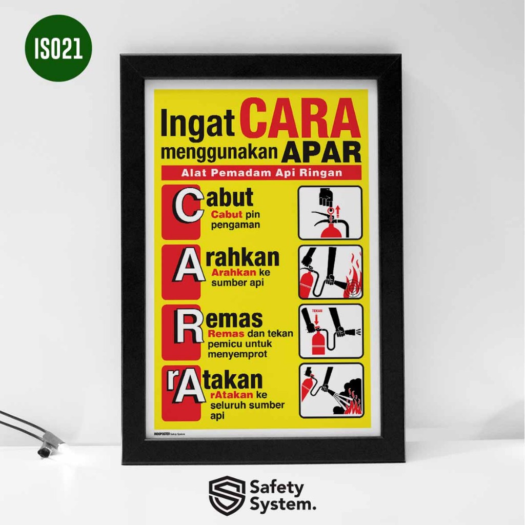 Poster K3 Safety APAR Remember How To Extinguish Fire Fire | Shopee ...