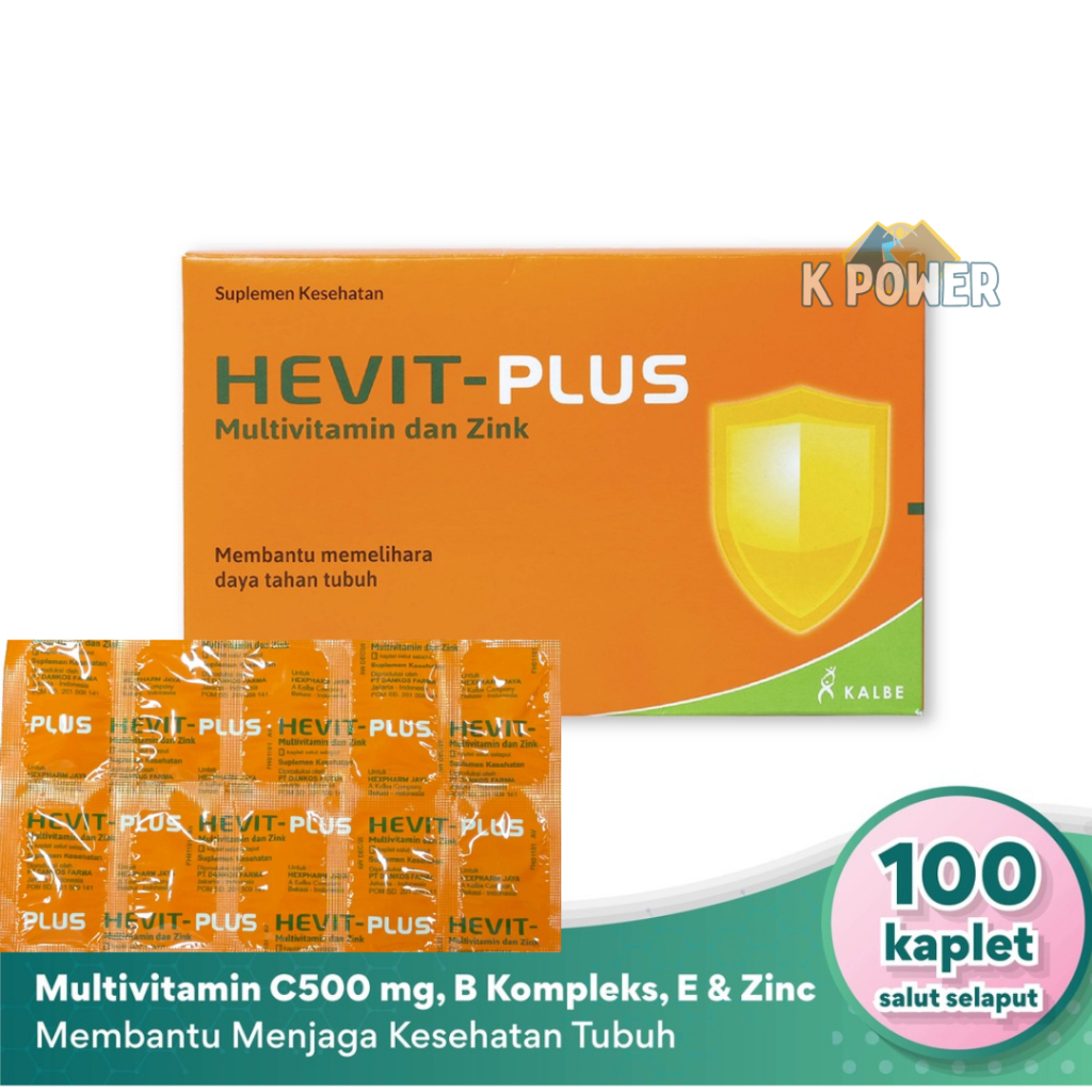 Hevit Plus - Multivitamin C 500mg, B1, B6, B12, E And Zinc 1strip/1box ...
