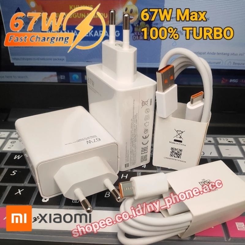 Xiaomi TURBO 67W MAX CHARGER Redmi Note 11Pro/ Note 12Pro/ Poco X3 GT ...
