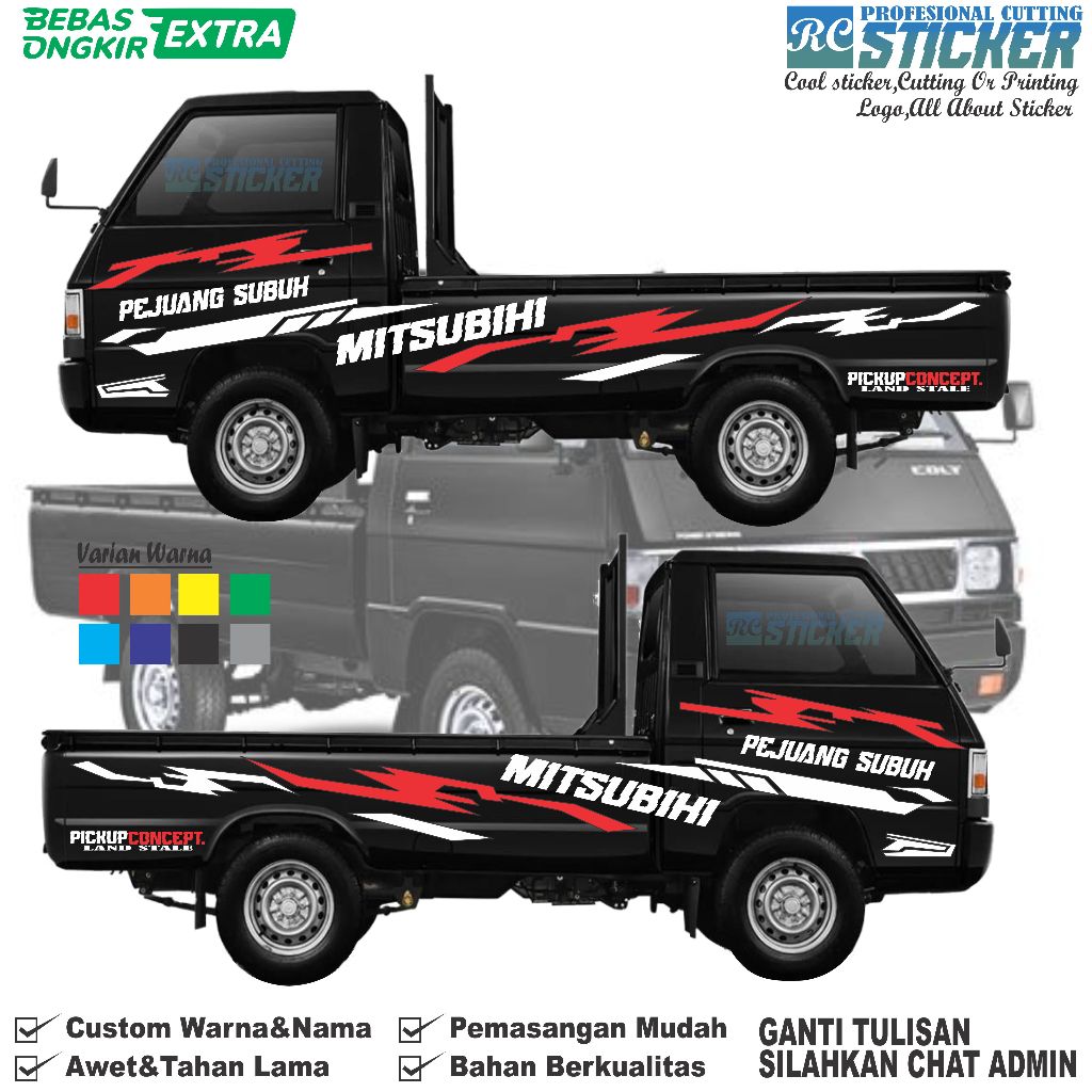 L300 Pick Up Car Sticker Mitsubishi L 300 Car Side Body Sticker ...