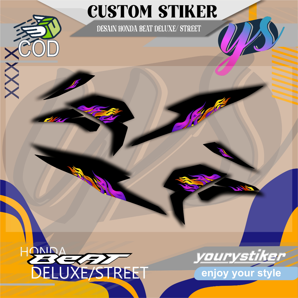 Simple STRIPPING HONDA BEAT DELUXE BEAT STREET Fire LIVERY SS R Rainbow ...