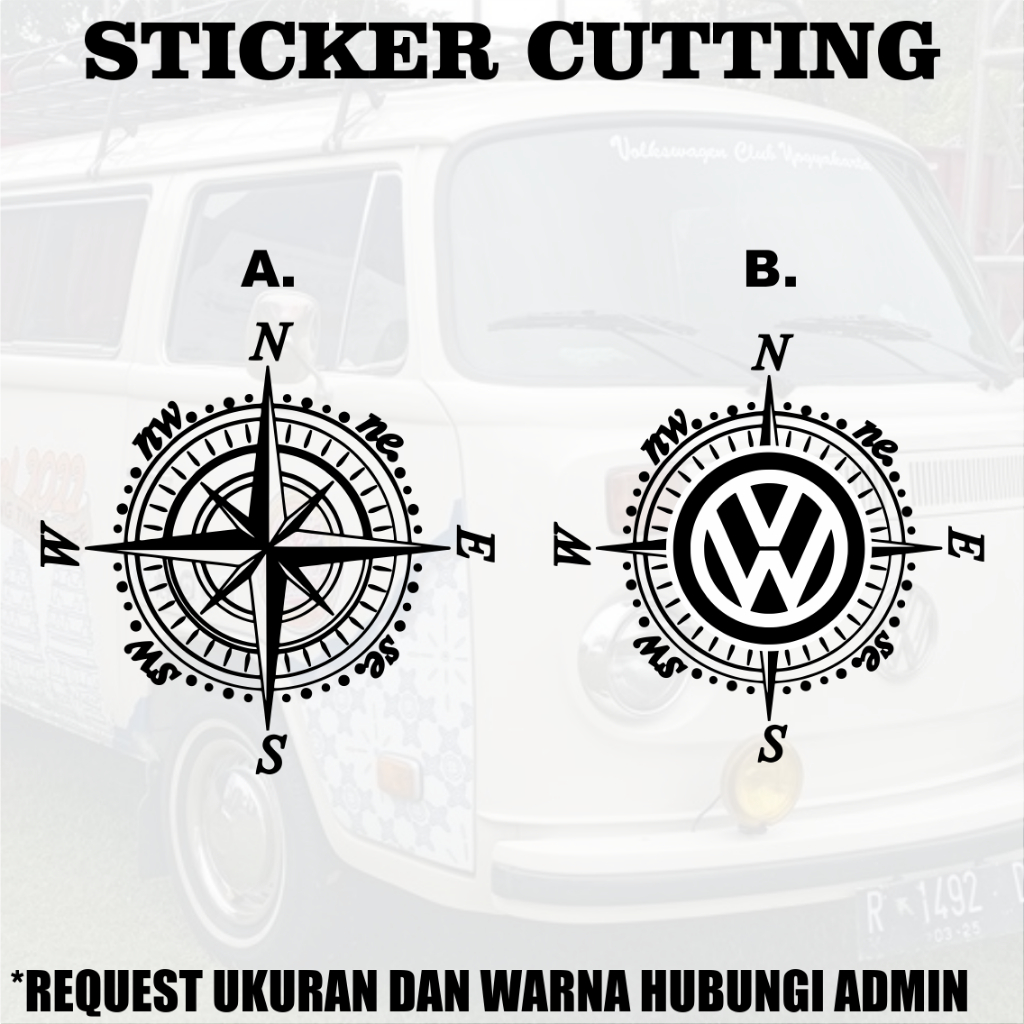Volkswagen Cutting Compass Sticker | Shopee Philippines
