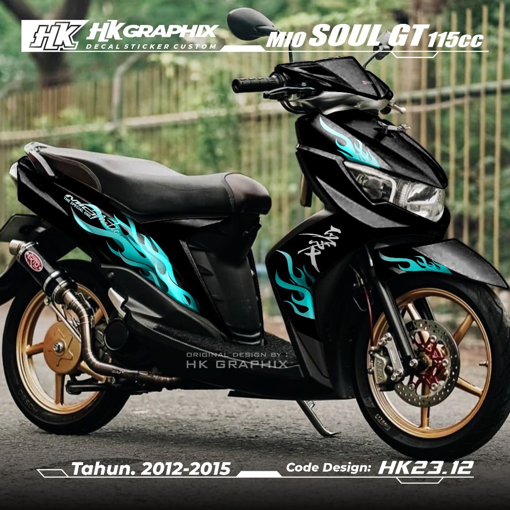 Mio SOUL GT 115 Full Body Motorcycle Sticker Decal 2012 2013 2014 2015 ...
