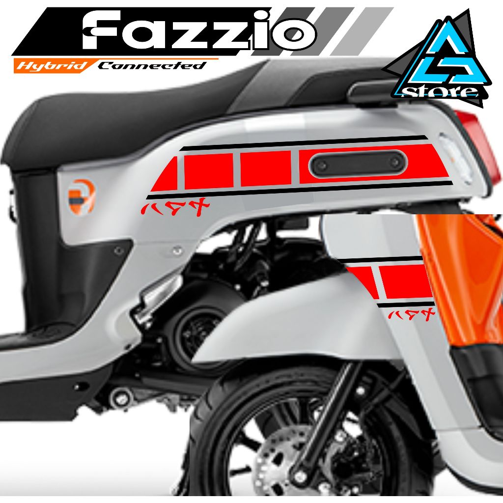 Striping FAZZIO/STICKER CUTTING/F.394/STICKER LOGO YAMAHA JAPAN/LIS ...