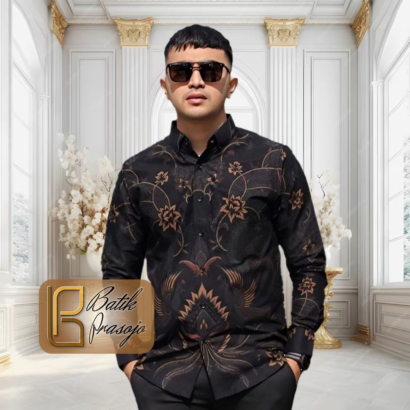 KEMEJA Premium LONG SLEEVED BATIK SHIRT MEN'S BATIK CLOTHING POLYMICRO ...