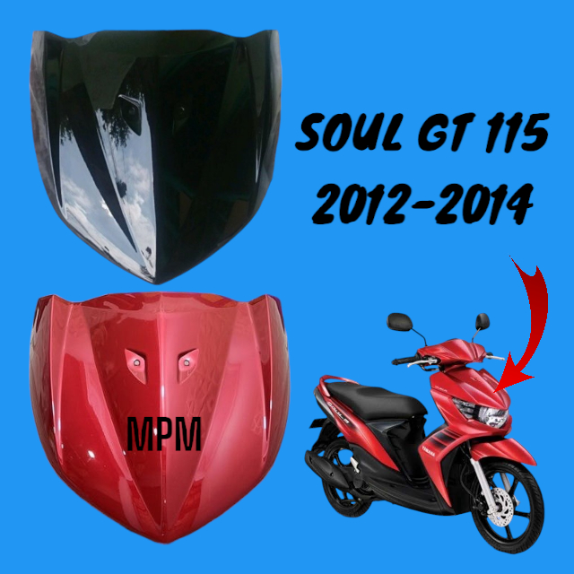 HITAM FRONT BODY COVER FRONT SHIELD FRONT PANEL MIO SOUL GT 115 2012 ...