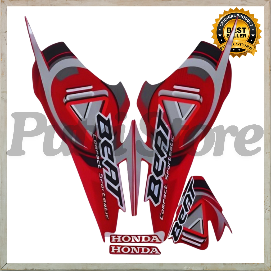 MERAH STRIPING STICKERS 2009 RED CARBONBEAT MOTORCYCLE BODY STRIP ...