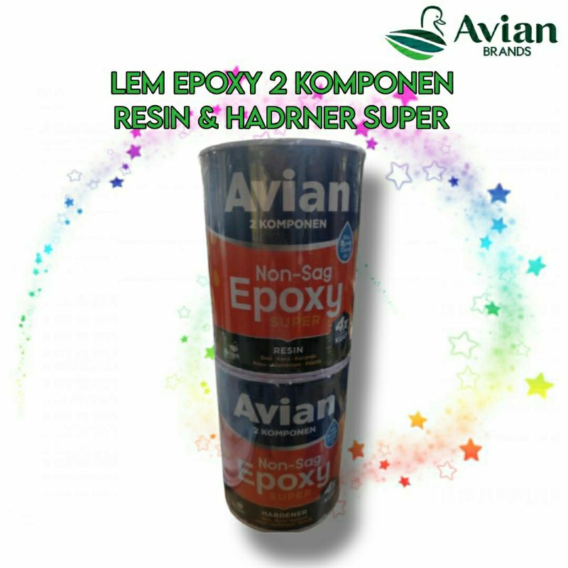 Resin EPOXY GLUE + HARDENER AVIAN / AVIAN RESIN AND HARDENER NON SAG ...