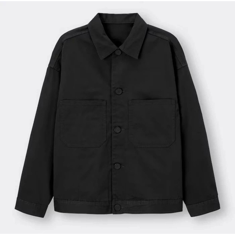 Gu Uniqlo Black Chef Jacket Outer | Shopee Philippines
