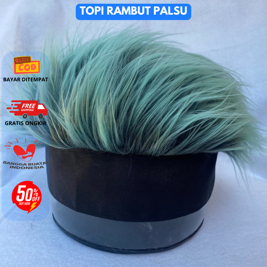 Viral Fur Hat / Wig Hat / Anime Gojo Naruto Cosplay Hat / Men's Wig ...