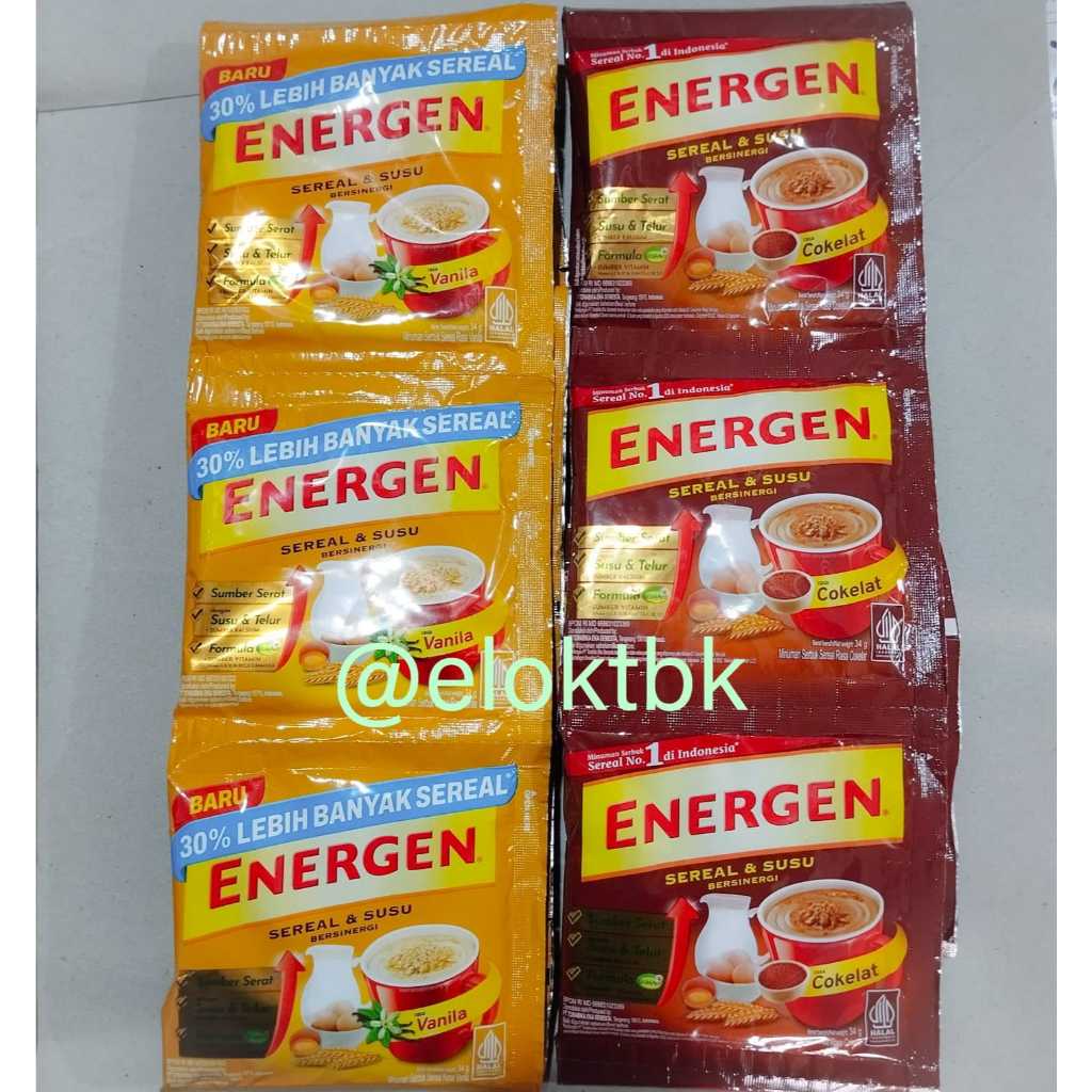 Energen Cereal Sachet Packaging (1 pack contains 10 pcs) | Shopee ...