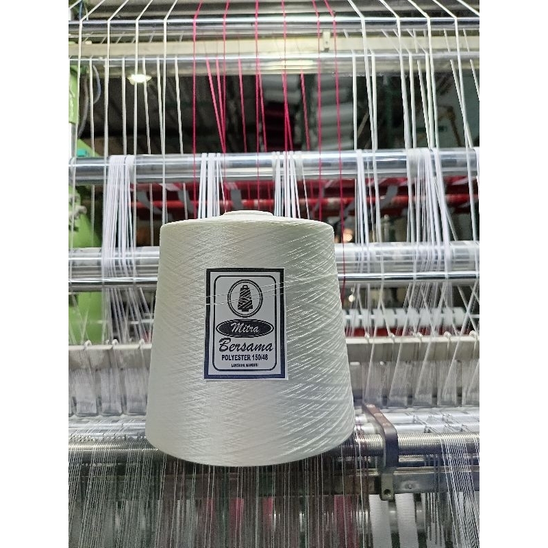 PUTIH 1kg Polyester Overlock Yarn 150/48 (Bone White/Pearl White ...