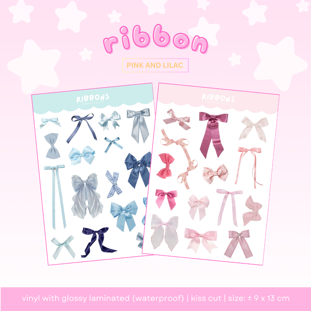 Ribbon Stickers | Coquette | Deco Waterproof Sticker | Shopee Philippines