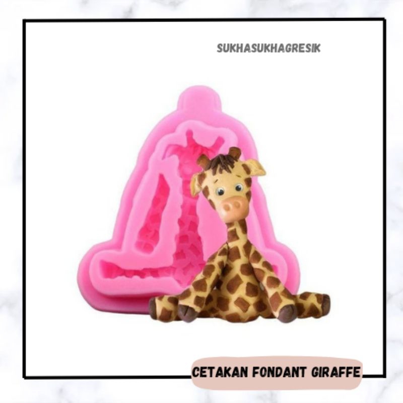 Giraffe SILICONE MOLD 3D GIRAFFE Clay Fondant SILICONE Mold | Shopee ...